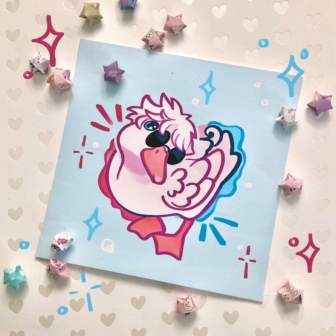 JJK Satoru Gojo Print / Jujutsu Kaisen Duck Print / Bird Print / Cute ...