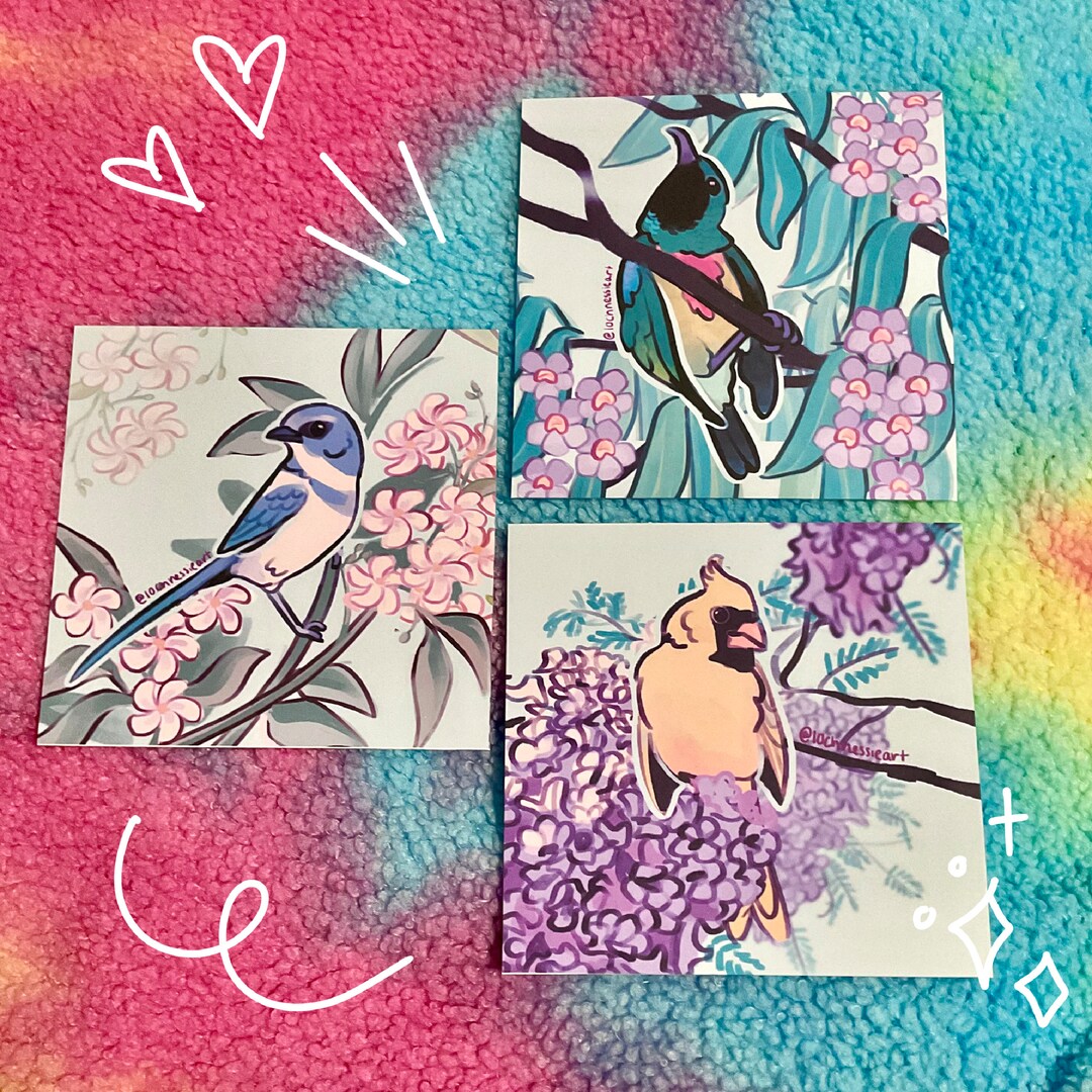 Avian August Prints / Parrot Art / Cute Bird Art / Cute Crow Print ...
