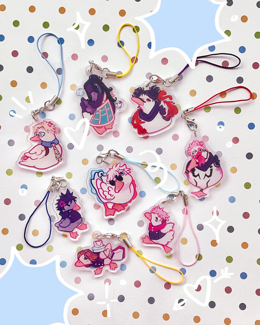 JJK Phone Charm / Jujutsu Kaisen Duck Charm / Bird Keychain / Satoru ...