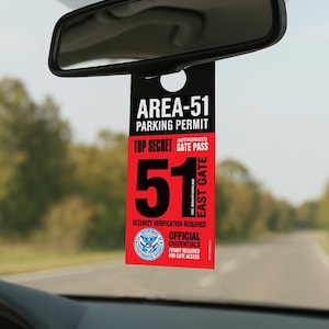 Area 51 Top Secret Access Package, Map, Parking Permit, License Frame ...