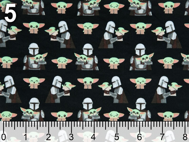 Star Wars Mandalorian Fabric by the Yard and Baby Yoda Fabric by the ...