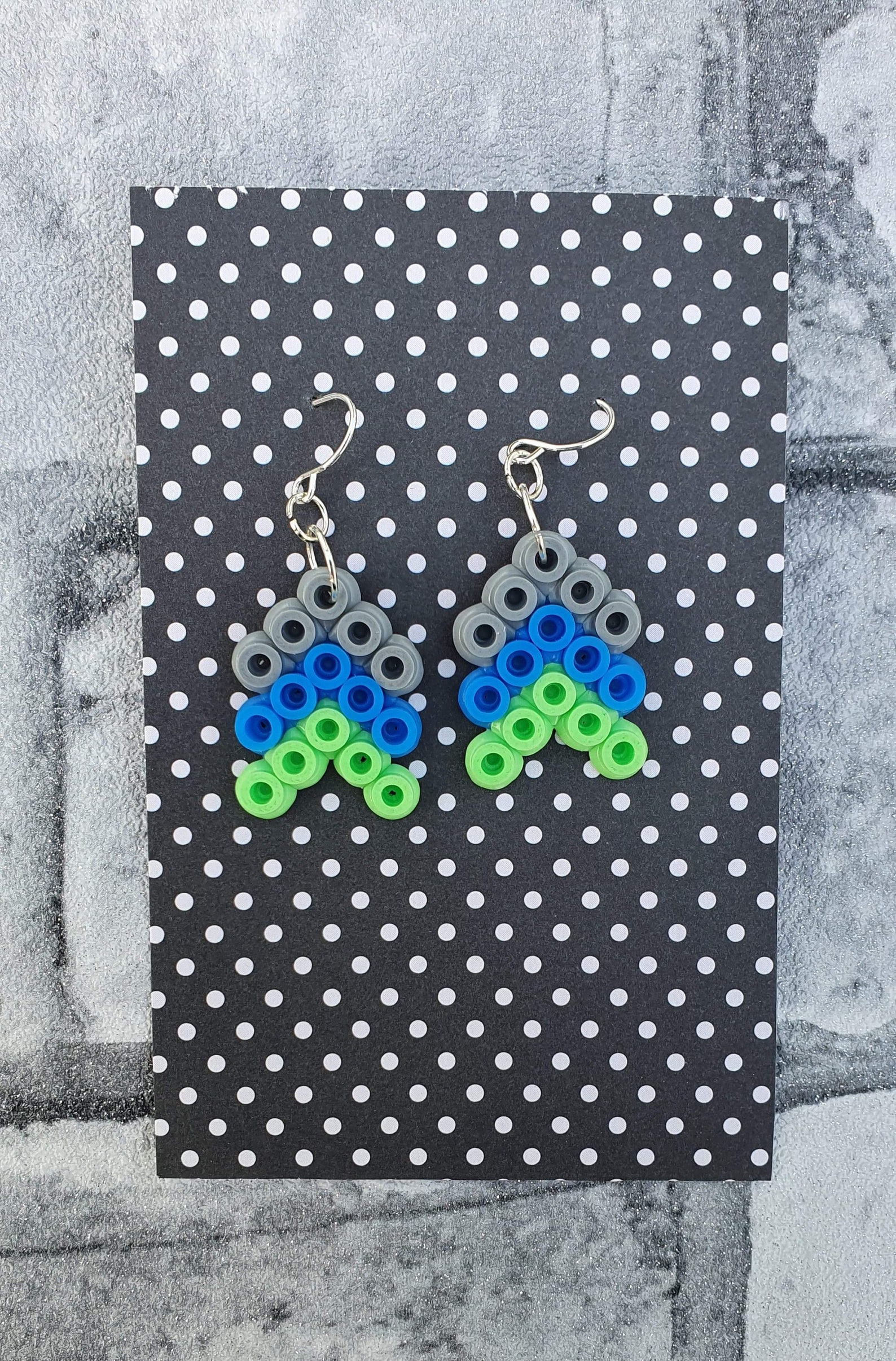 Various Patterned Hama Bead Silver Pated Hypoallergenic Earringshama ...