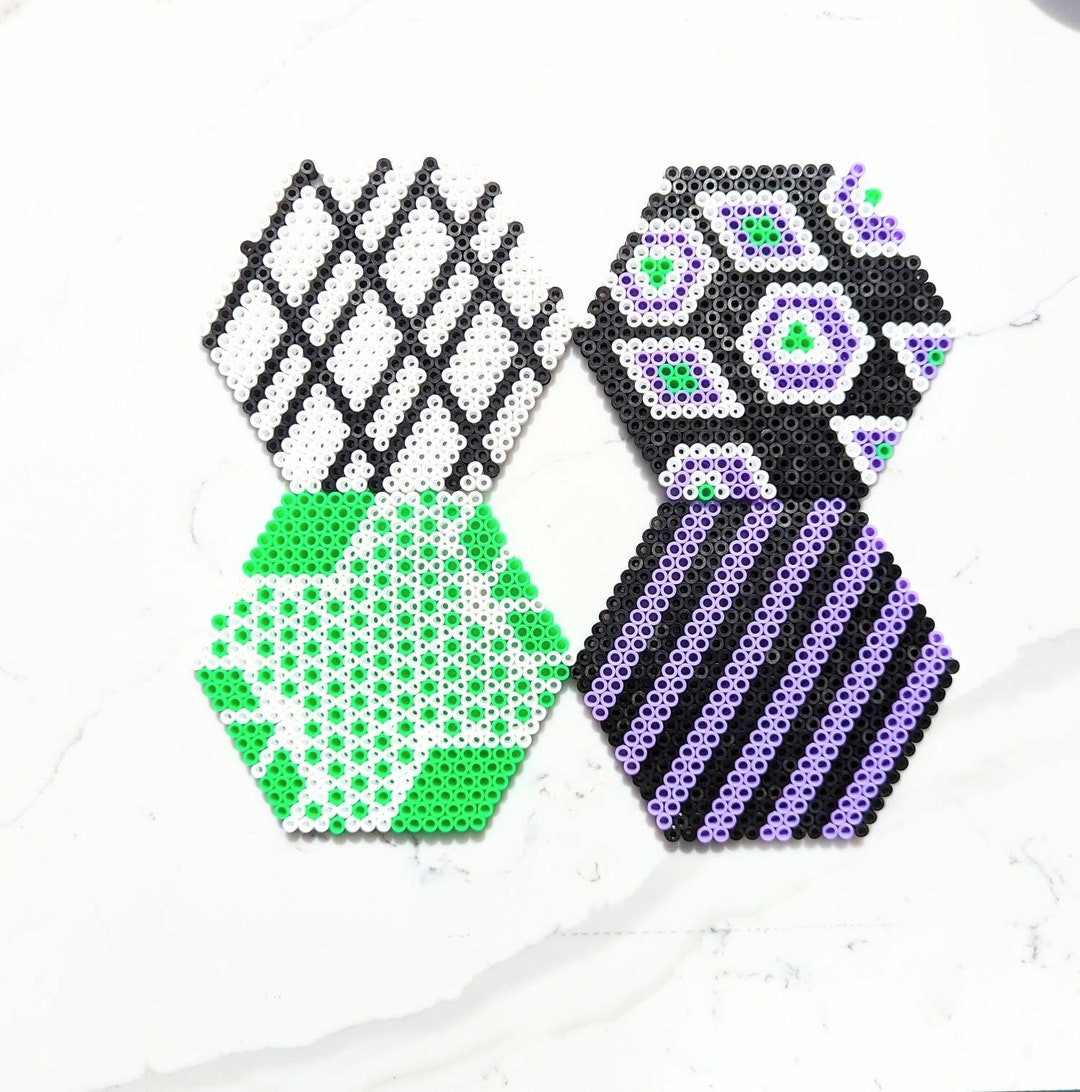 Hexagonal Shaped Patterned Hama Bead Coasters Home Decor - Etsy