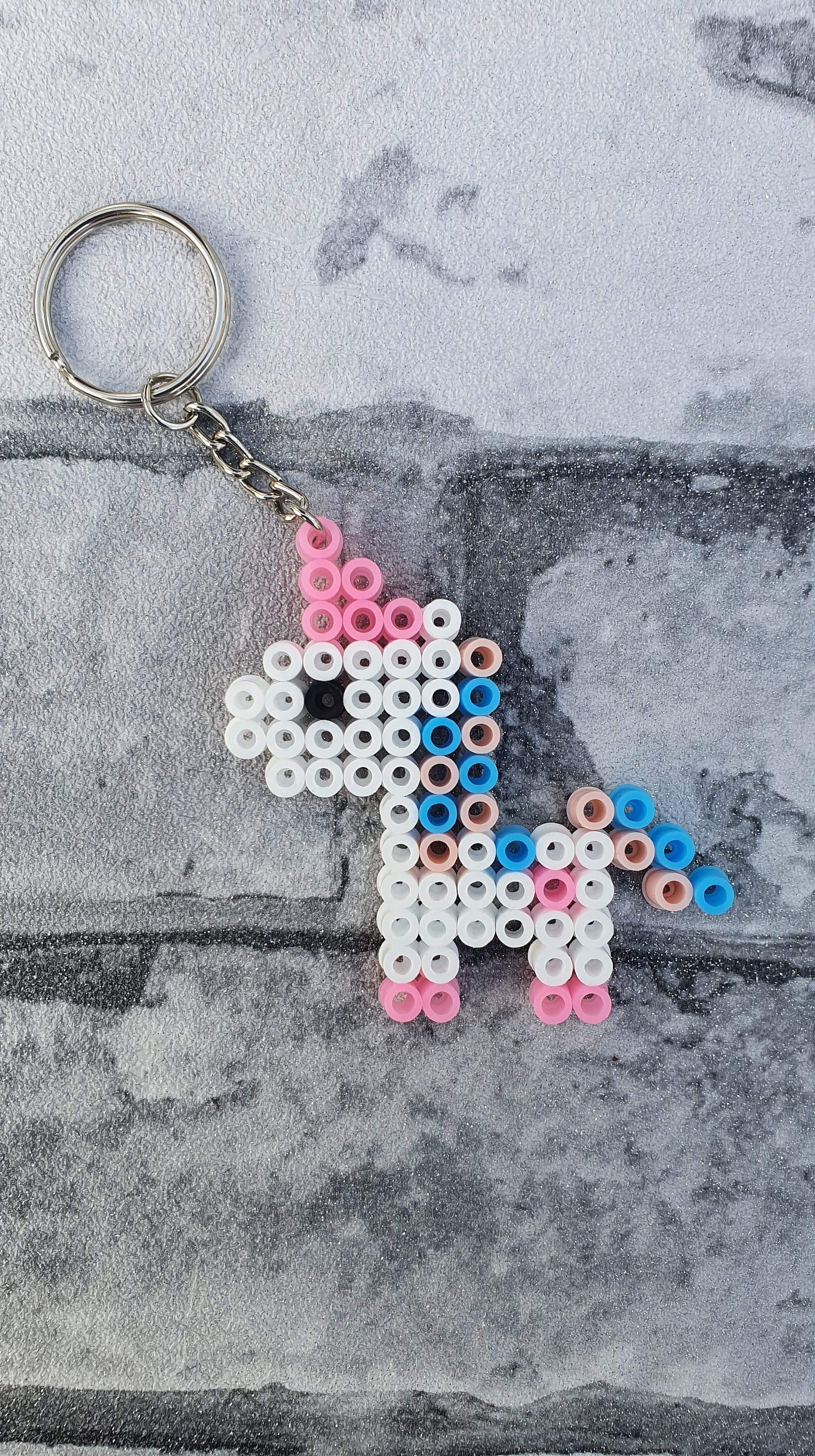 Hama Bead Keychain perler bead handbag charms cute | Etsy