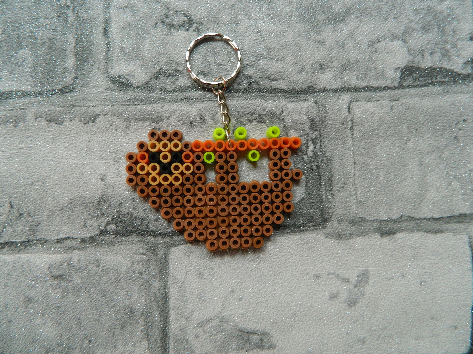 Panda and Sloth Hama Bead Keychains Perler Bead Keyrings | Etsy