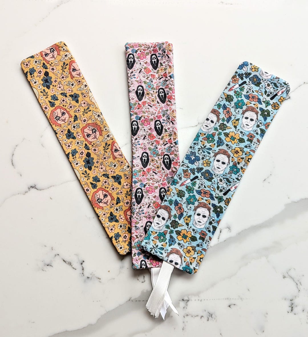 Horror Movie Bookmark // Bookworm Gift, Cute Library Accessory, Fabric ...