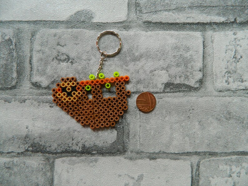 Panda and Sloth Hama Bead Keychains Perler Bead Keyrings | Etsy