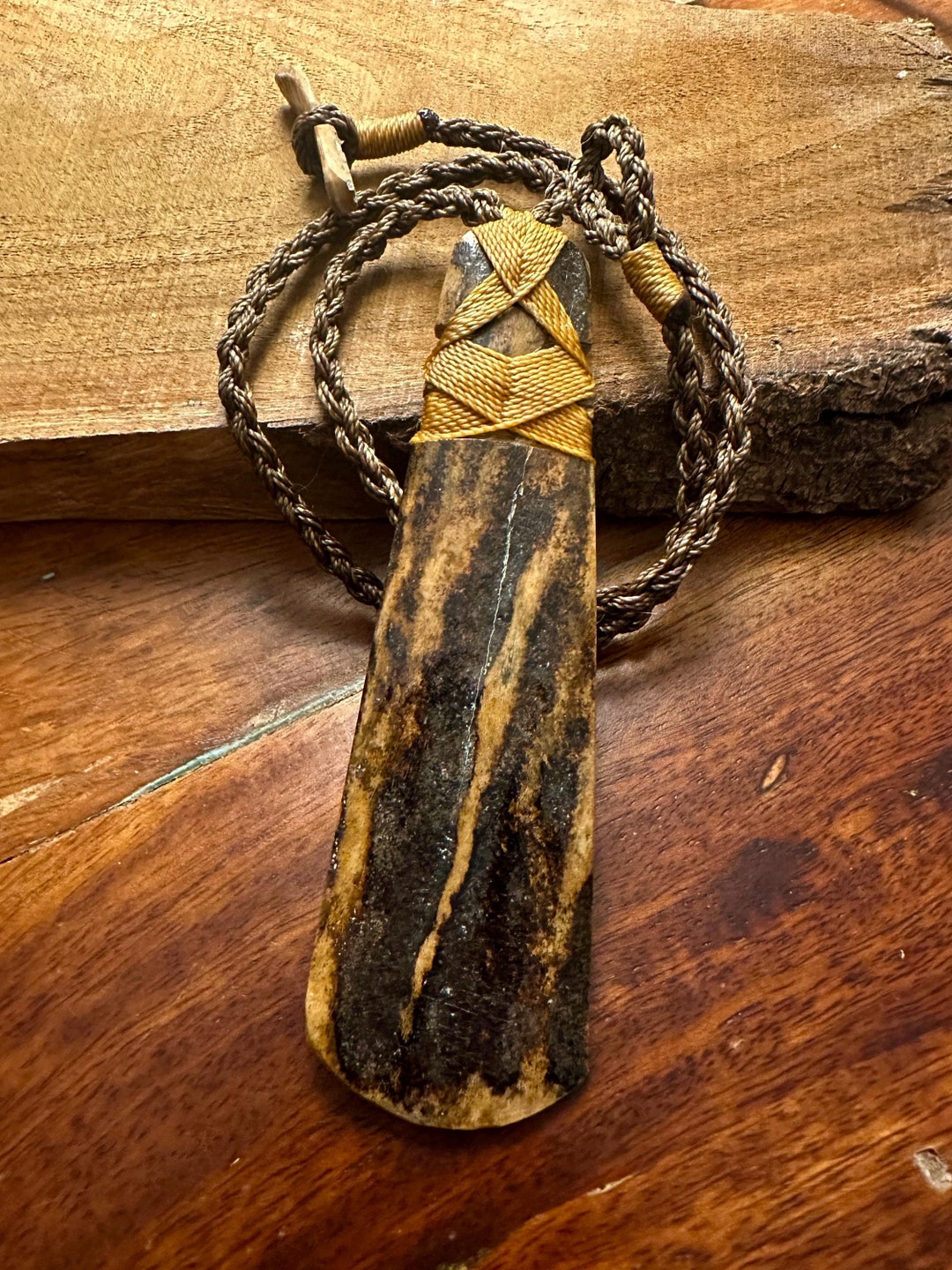Men’s XL Ice Age Natural Patina Bone Adze or Maori Toki Necklace - Etsy