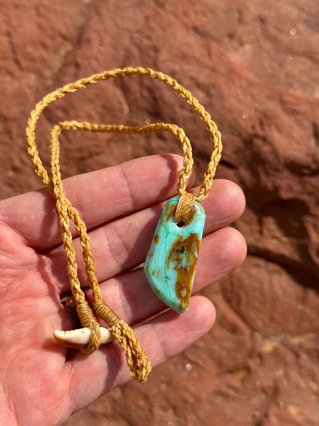 Beautiful Chrysocolla Gem Smal Lei Ko'i Hei Toki - Etsy
