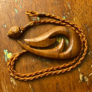 Hawaiian Koa Wood Makau Hook Necklace - Etsy