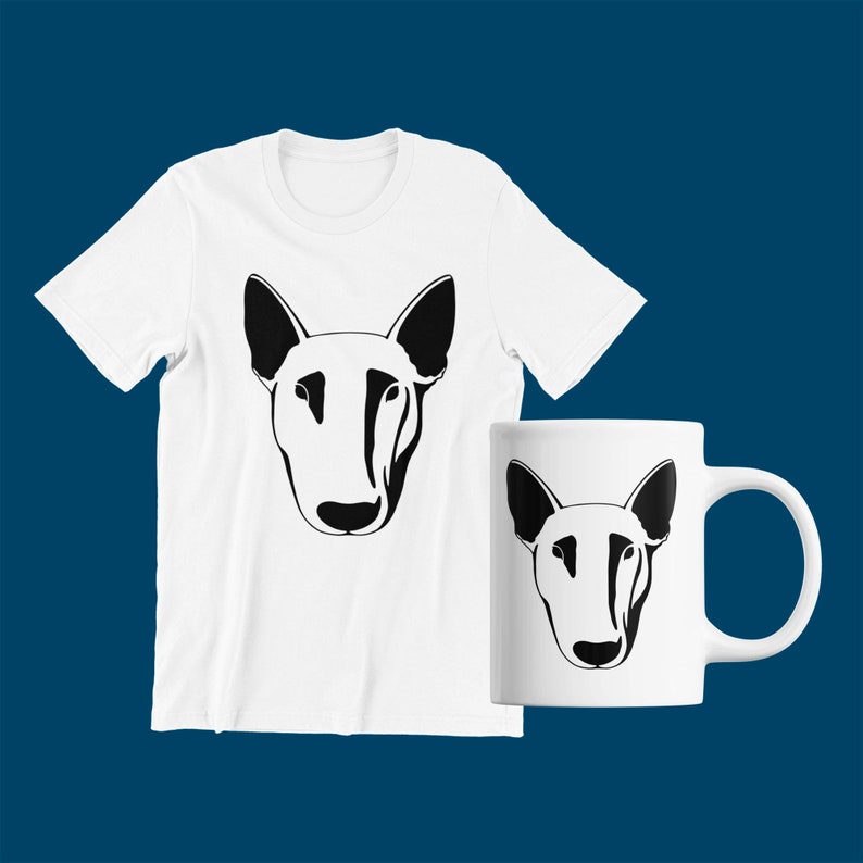 Bullterrier Cut File Bull Terrier Png Svg Dxf Eps Miniature | Etsy