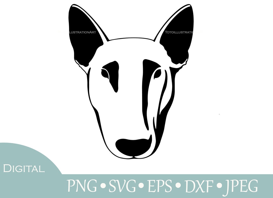 Bullterrier Cut File| Bull Terrier Png Svg Dxf Eps| Miniature Bull ...