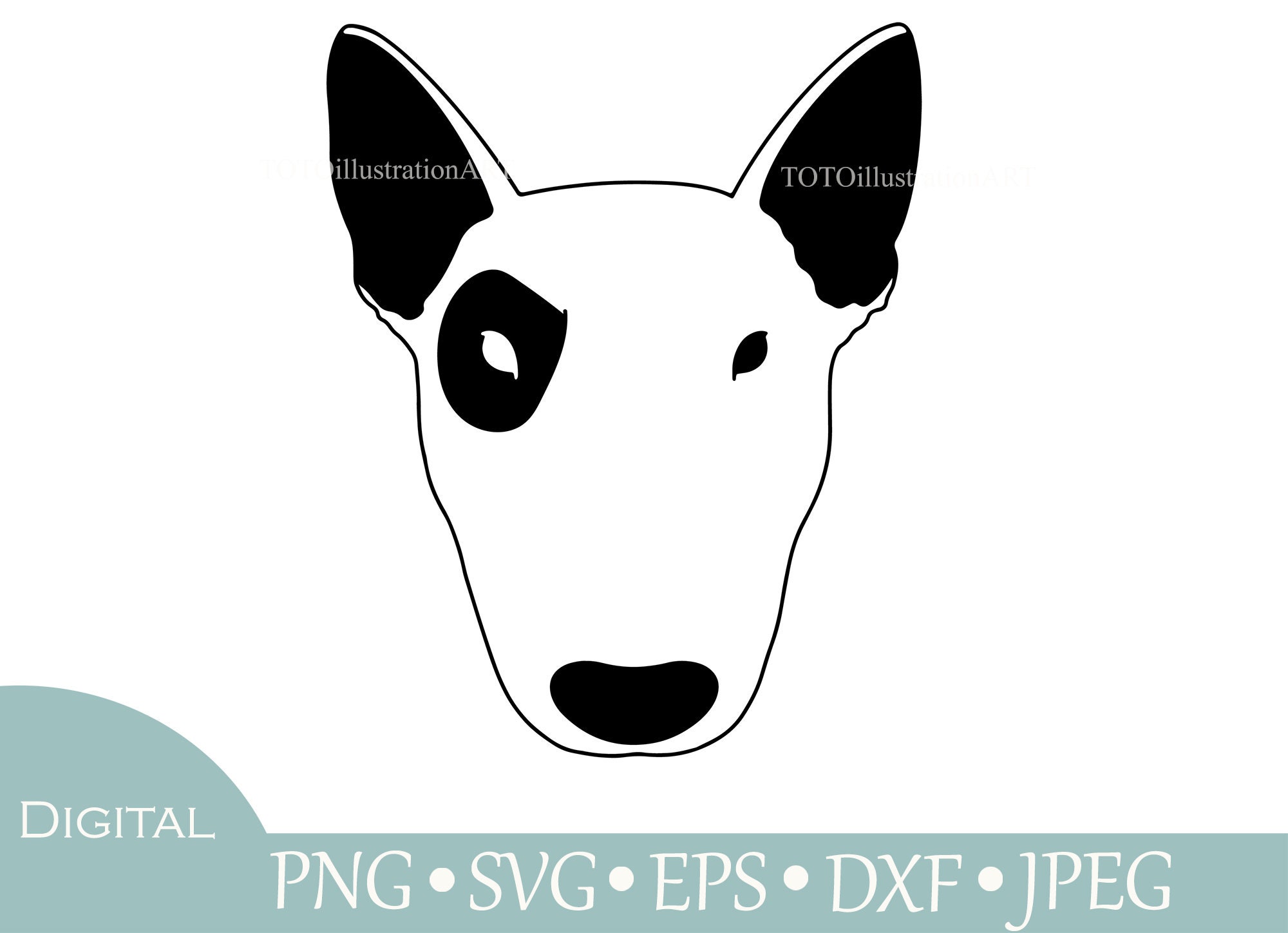 Bull Terrier Cut File Bull Terrier Dxf Dog Cut File Bull Terrier SVG - Etsy
