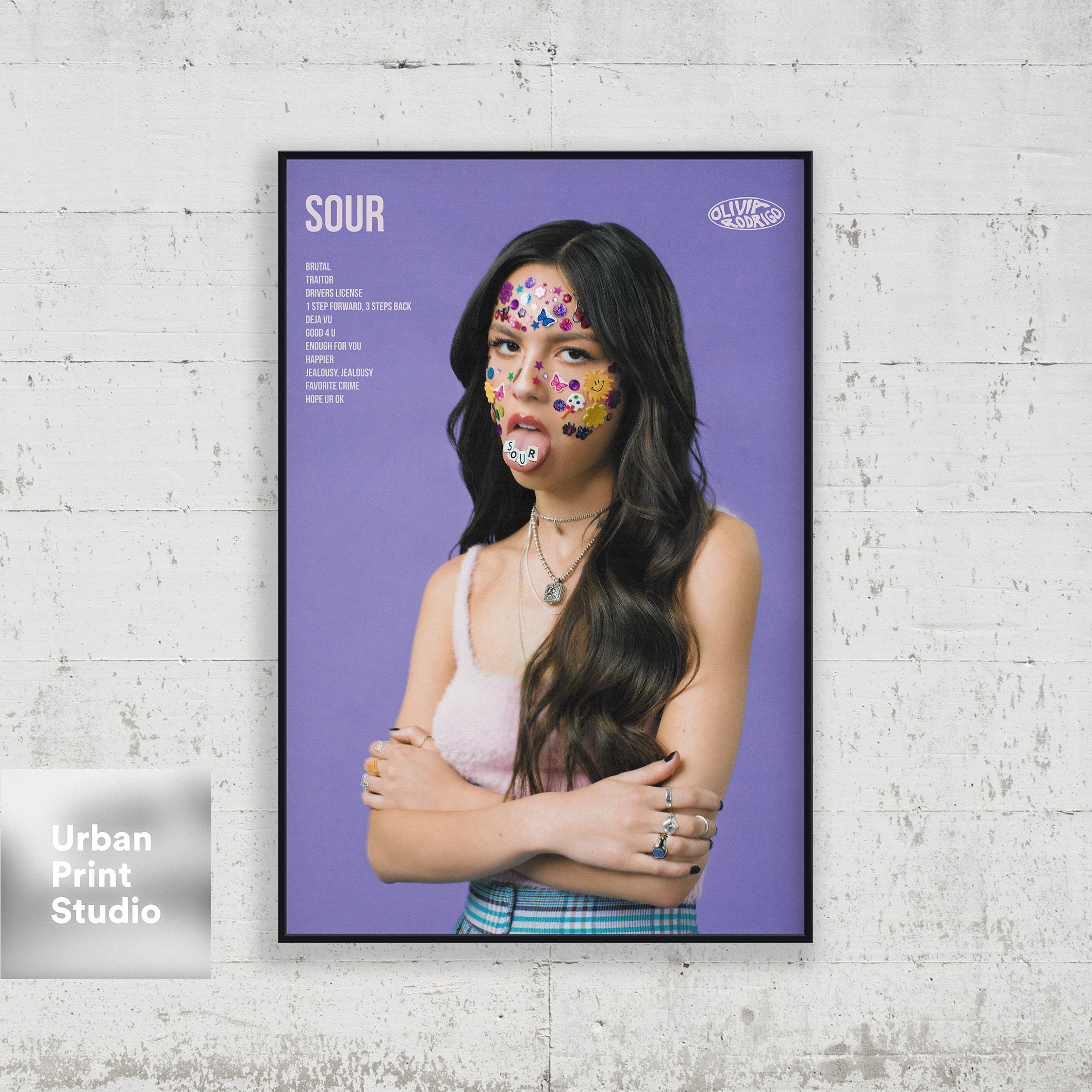 Olivia Rodrigo Poster SOUR Album Cover Poster Print Olivia | Etsy