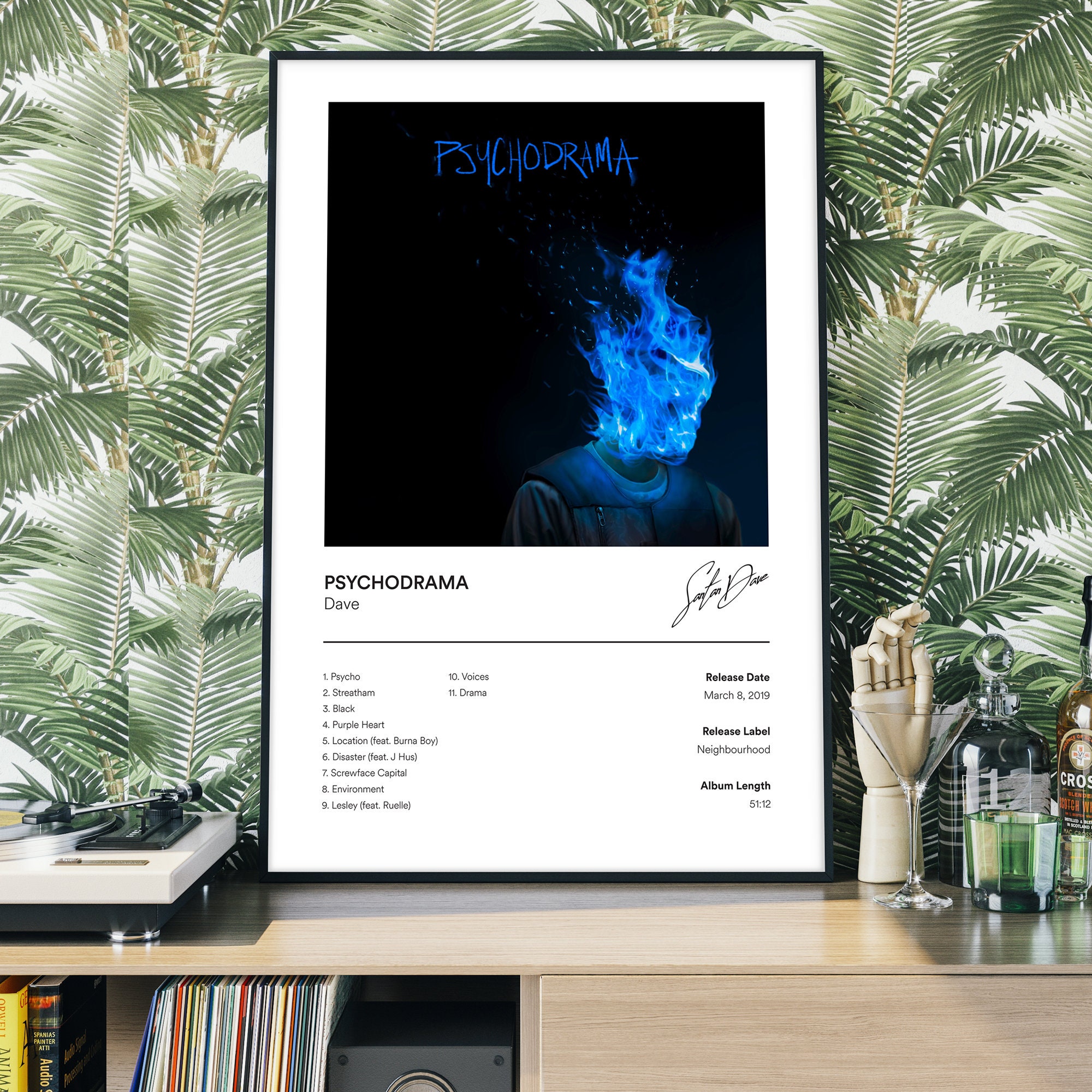 Dave Poster Psychodrama Album Cover Poster Print Dave | Etsy