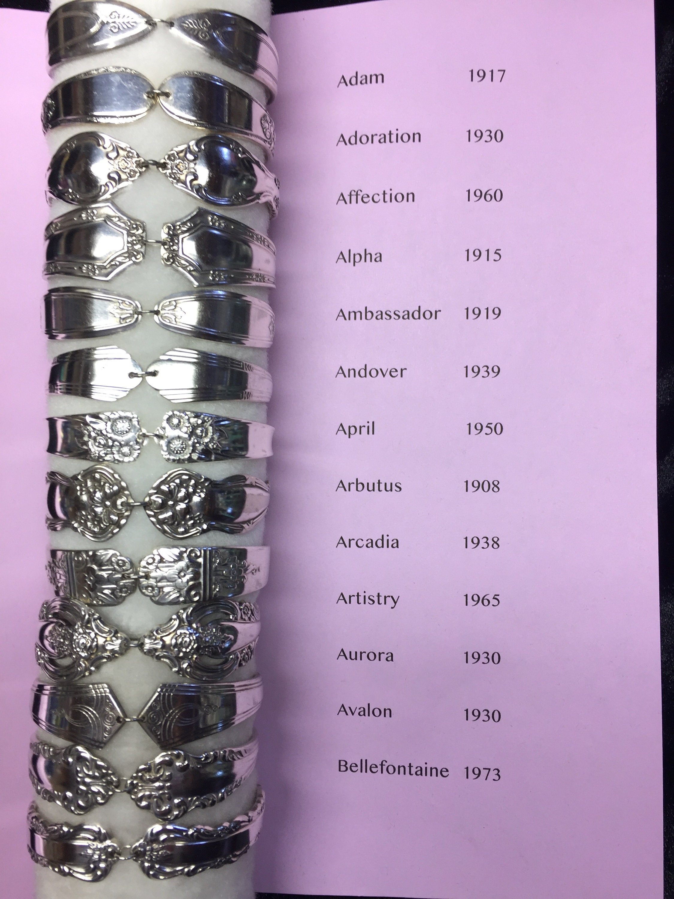 Vintage Silverware Bracelets 150patterns A-F - Etsy