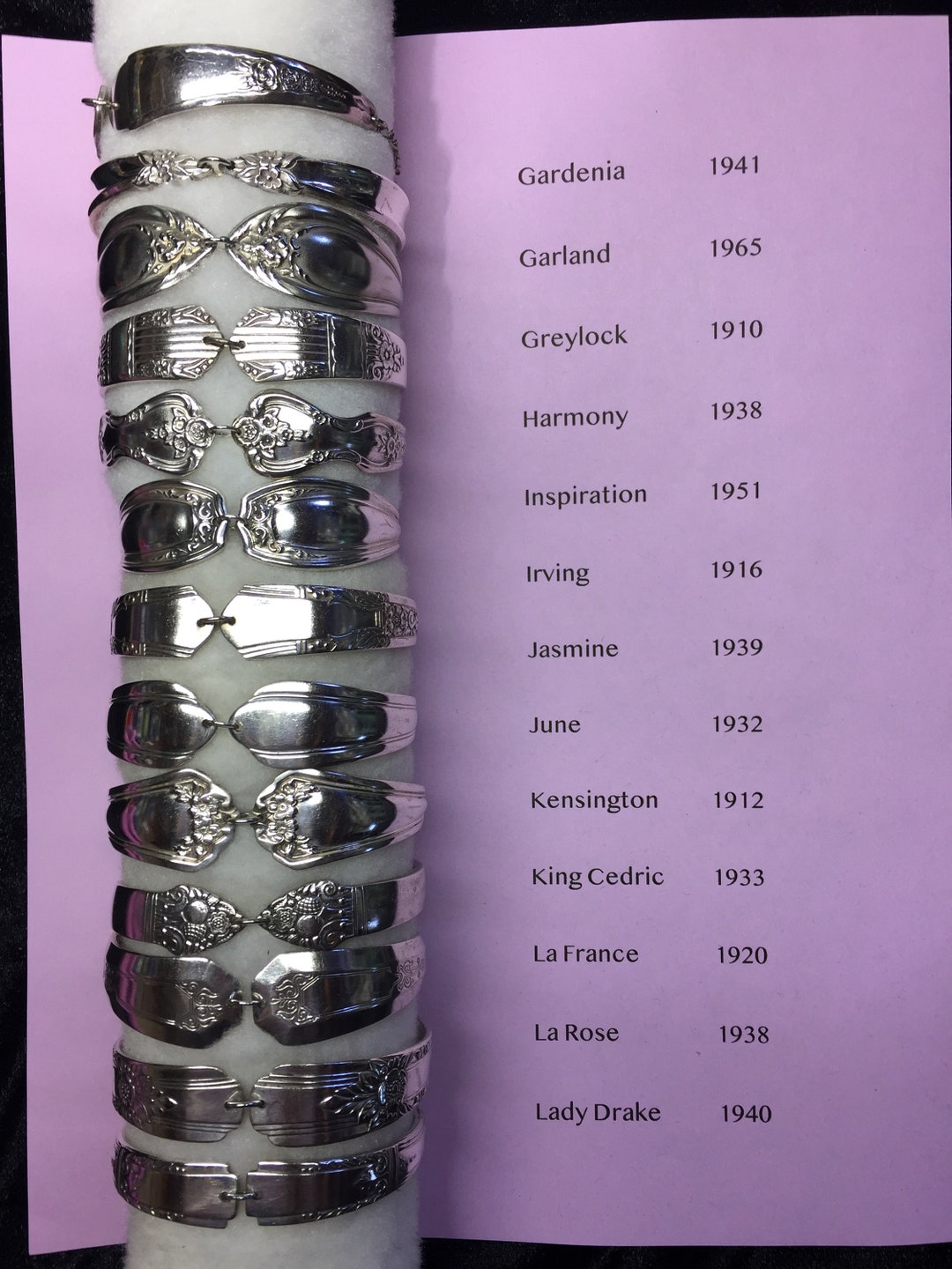 Vintage Silverware Bracelets (150+patterns) G-O - Etsy