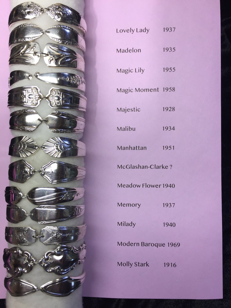 Vintage Silverware Bracelets (150+patterns) G-O - Etsy