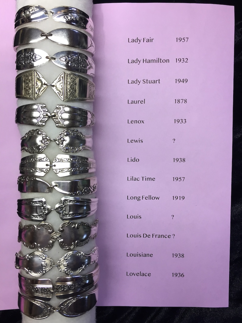Vintage Silverware Bracelets (150+patterns) G-O - Etsy