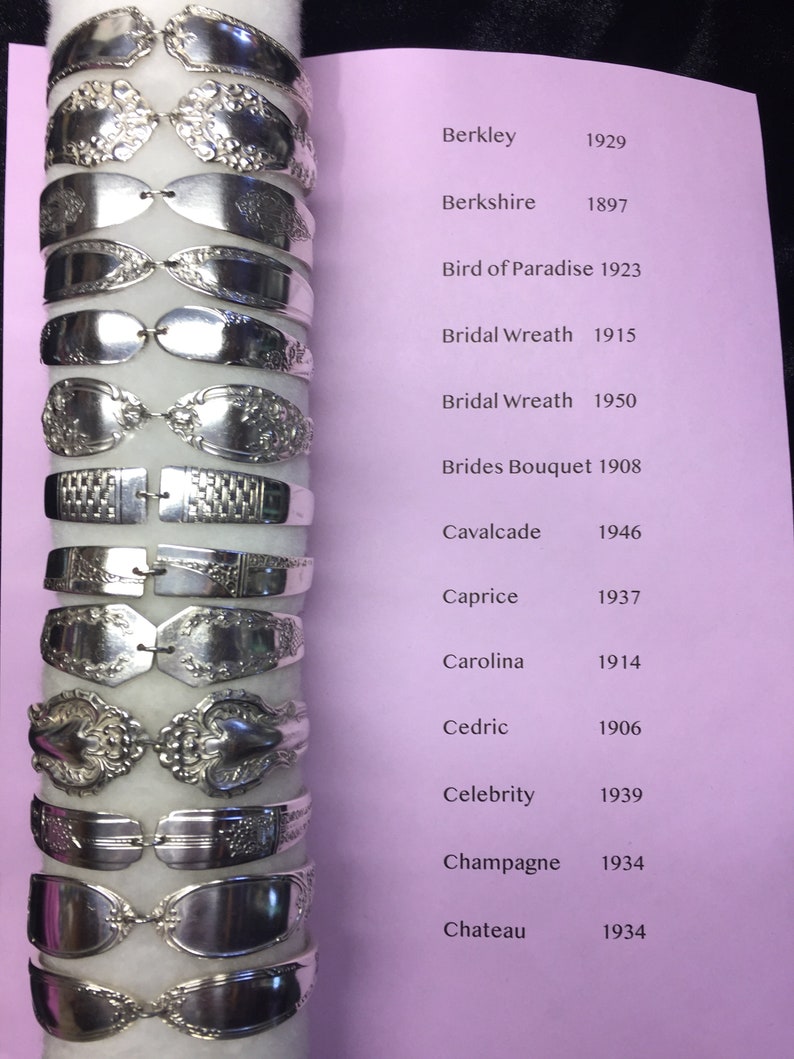 Vintage Silverware Bracelets 150patterns A-F - Etsy