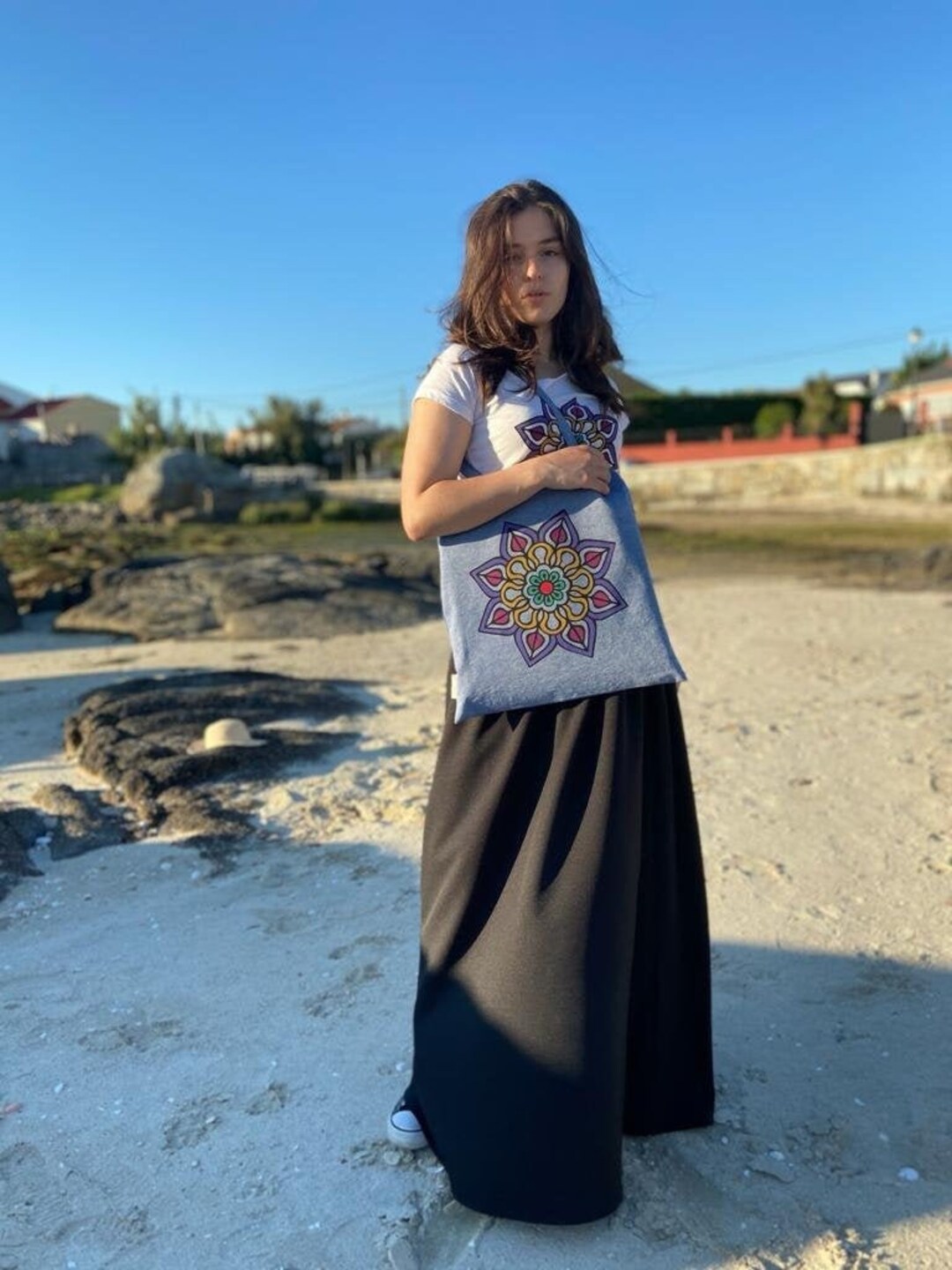 MANDALAS ON CLOTHING, Set Summer Hippie Women Clothing, Bag and Shirt ...