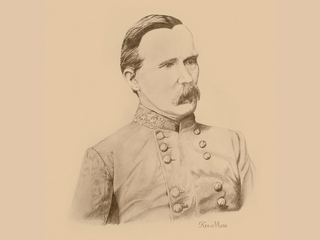 Fine Art Print of Original Hand-drawn, Graphite Portrait of Henry Heth ...