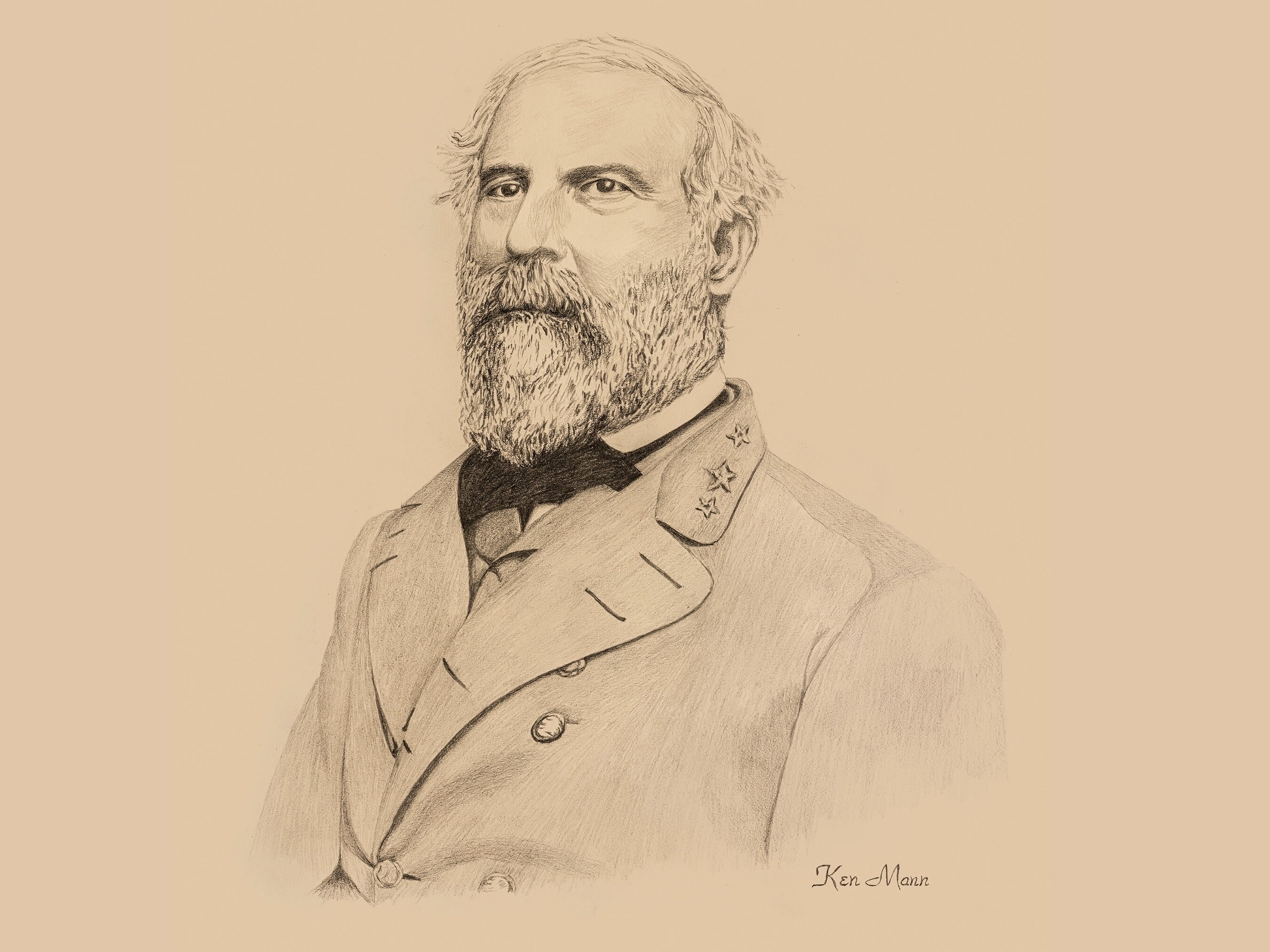 Fine Art Print of Original Hand-drawn, Graphite Portrait of Robert E ...