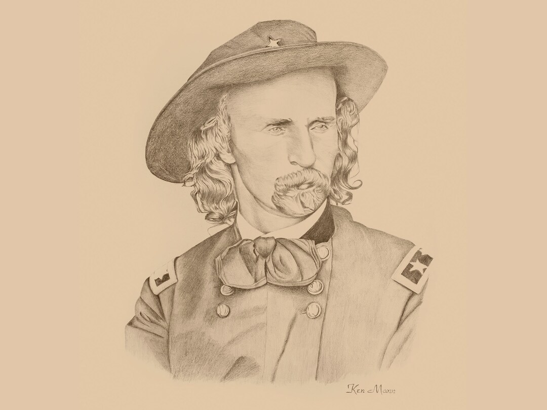 Fine Art Print of Original Hand-drawn, Graphite Portrait of General ...