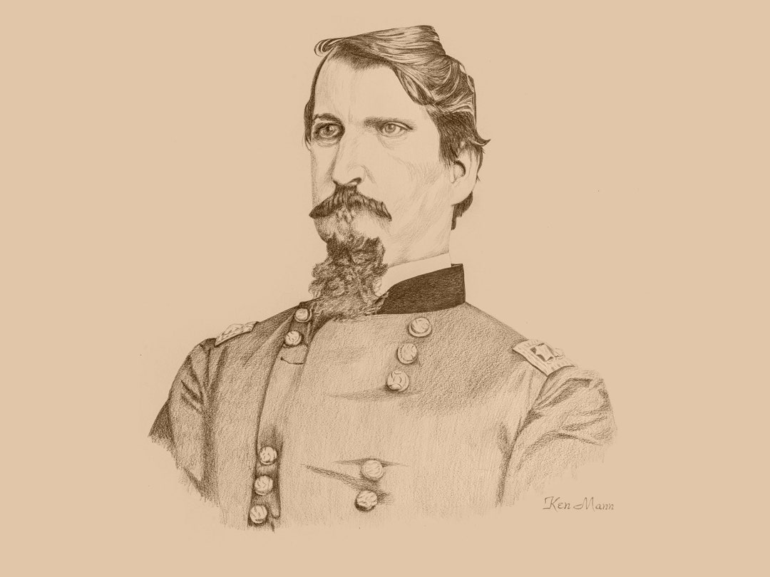 Fine Art Print of Original Hand-drawn, Graphite Portrait of Winfield ...
