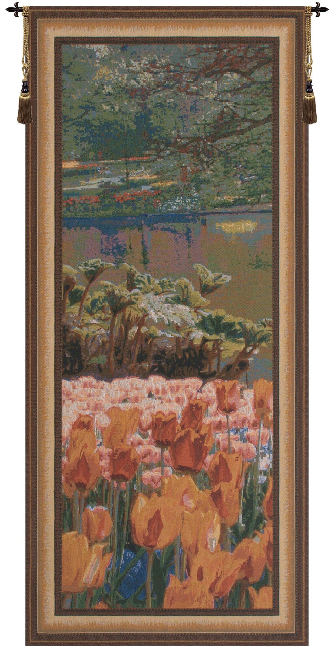 Keukenhof Portiere I Floral Gobelin Wall Tapestry, Woven Hanging Art ...