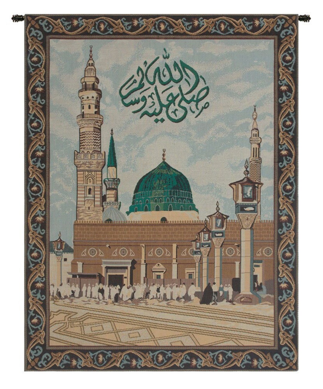 The Mosque Islamic Tapestry Woven - Religious Islamic Art Wall Hanging ...