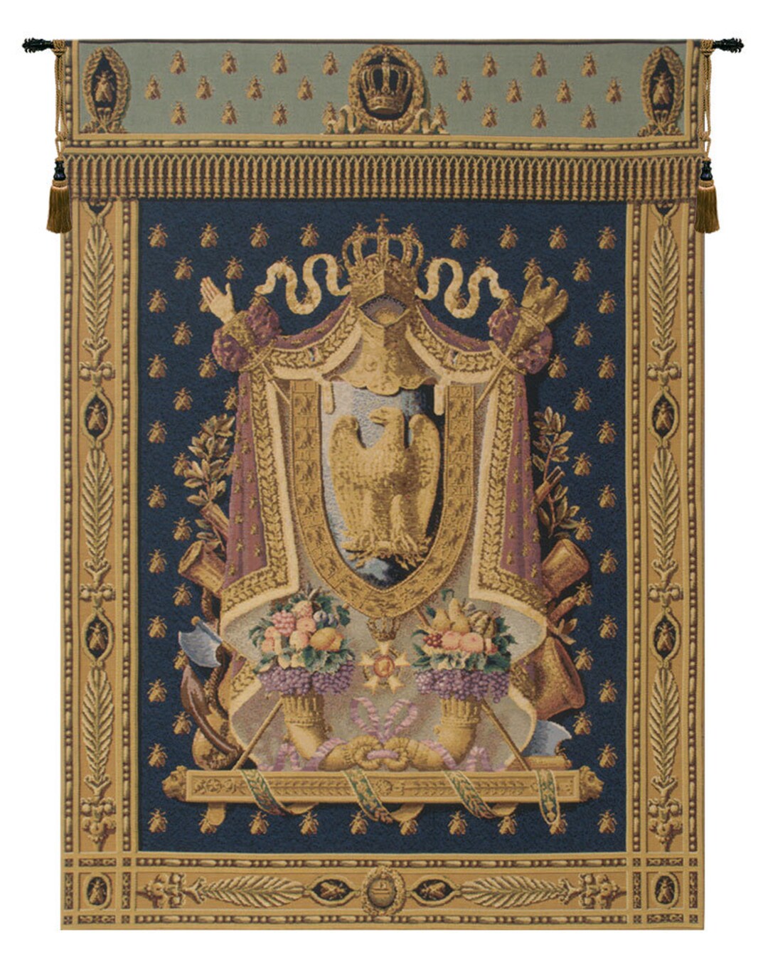 Napolean Dark Blue European Wall Tapestry - Woven Decorative Wall Art ...