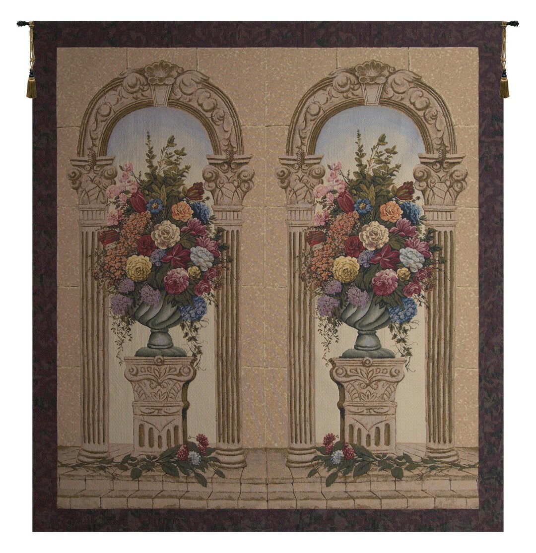 Elegant Floral Arch European Wall Tapestry 66x61 Inch - Duo Design ...