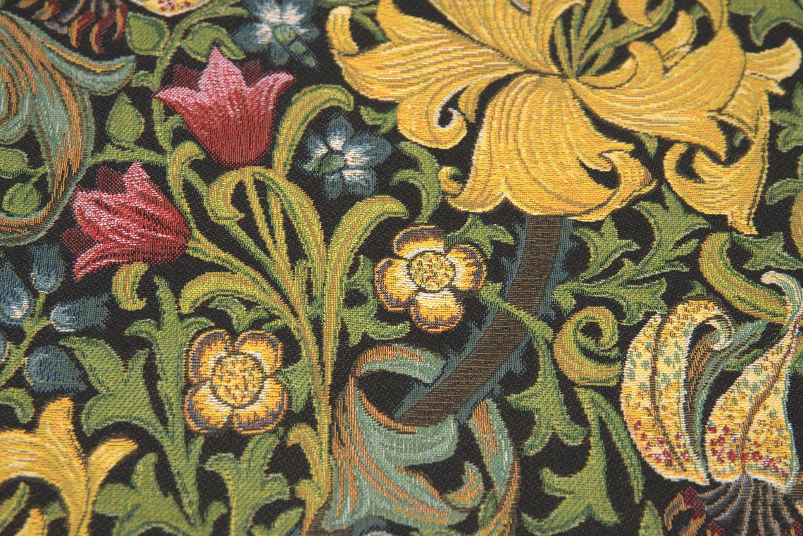 William Morris Golden Lily Black Pillow Covers 18x18 Inch - Etsy