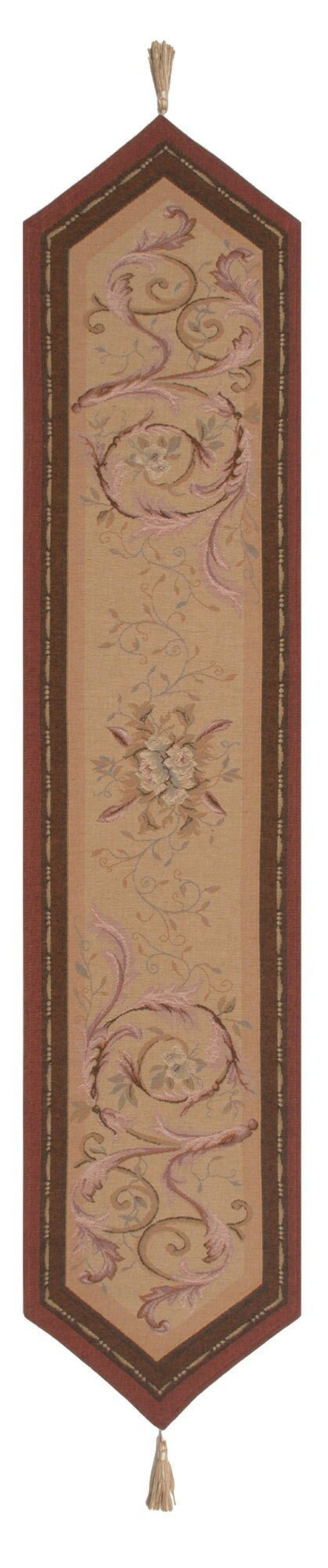 Orleans Floral Large French Table Mat, 14x72 European Jacquard Woven ...