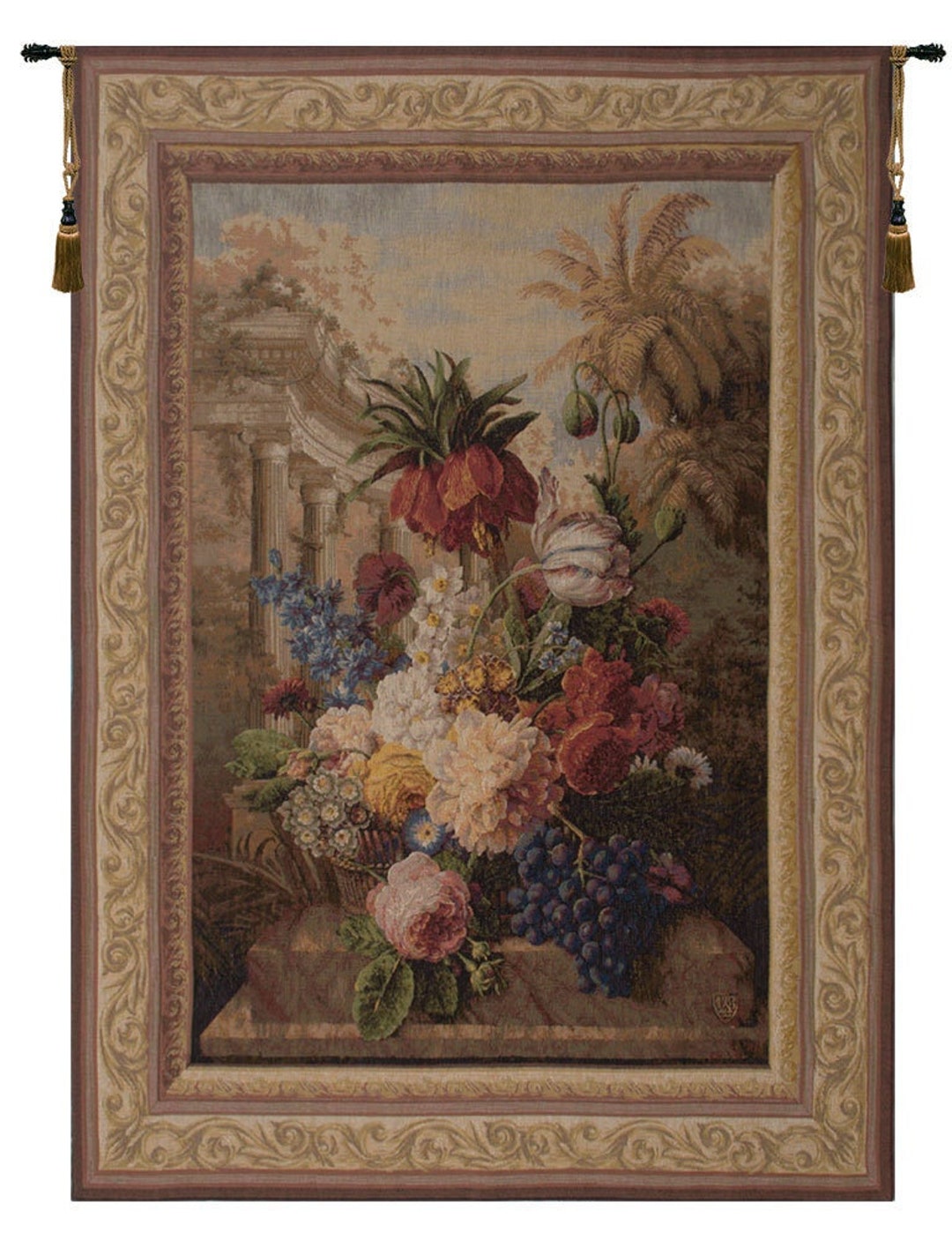 Bouquet Exotique European Wall Tapestry - Jacquard Unique Wall Decor ...