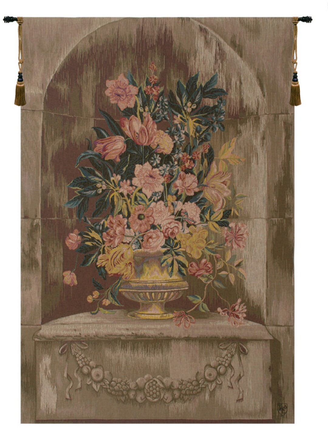 Bouquet Niche European Wall Tapestry - Floral Bouquet French Wall ...