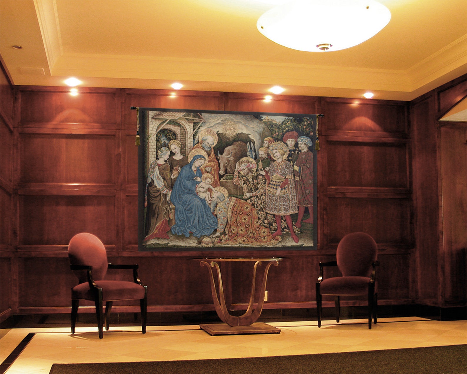 Adoration Palla Strozzi European Wall Tapestry Religious - Etsy