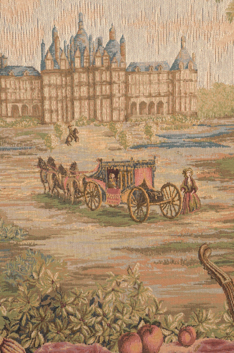 French Castle Tapestry: Verdure Au Chateau Medieval Woven Wall Art ...