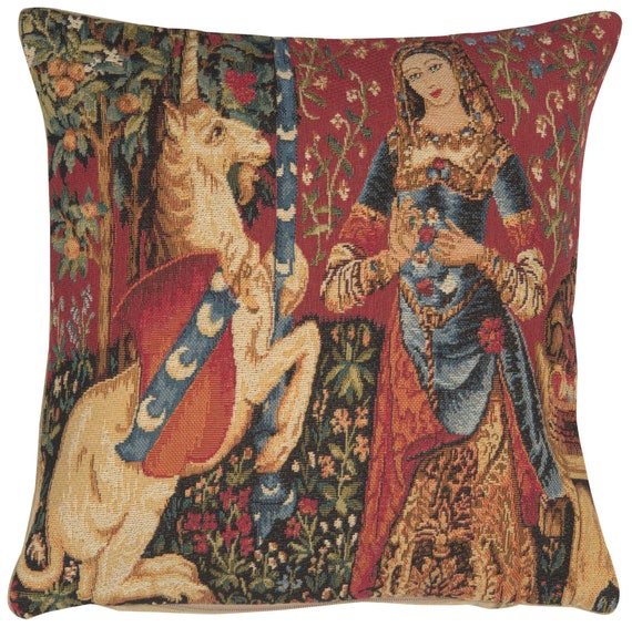 Medieval Smell Small Belgian Tapestry Cushion Cover 18x18 - Etsy
