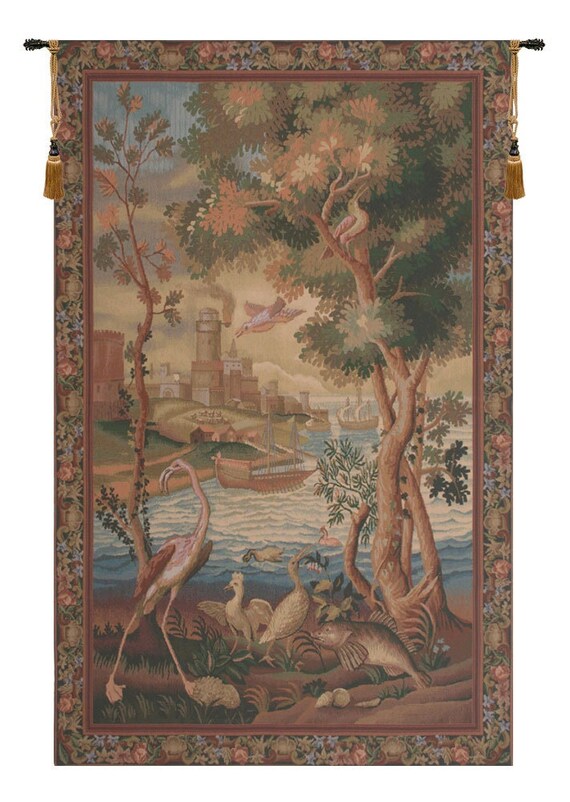 Flamingo European Wall Tapestry Woven Jacquard Wall Decor - Etsy