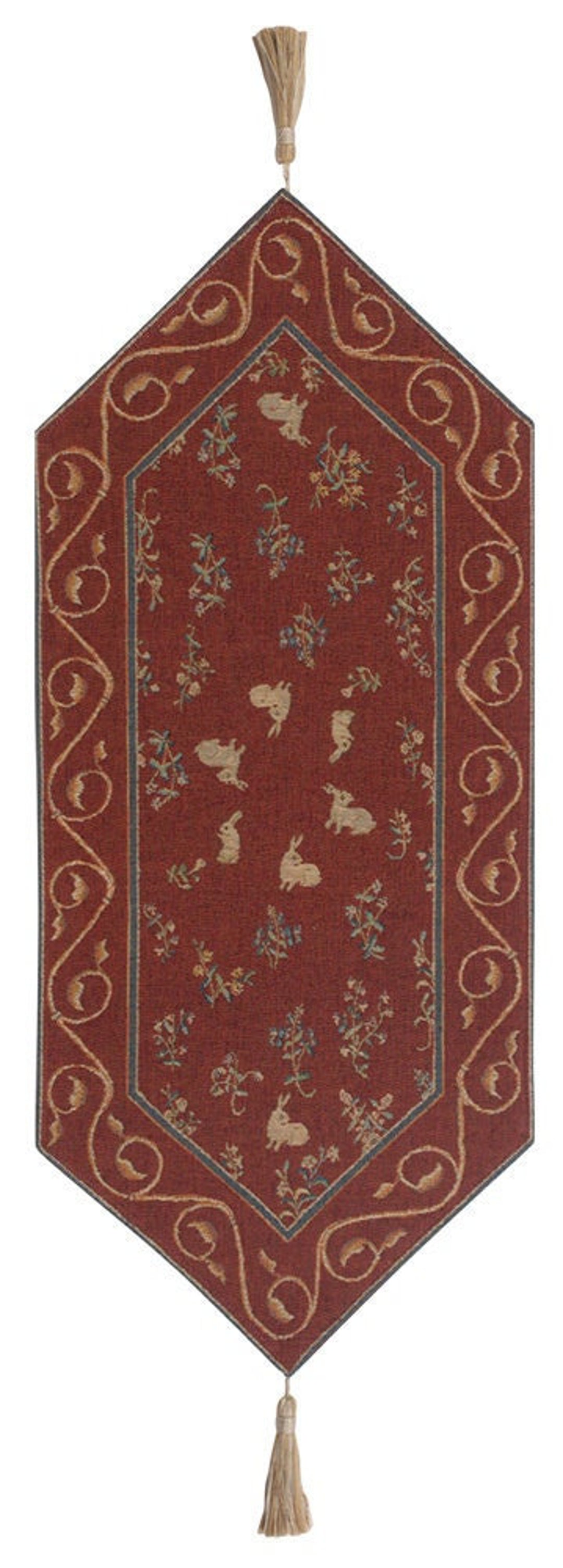 Medieval Rabbit Tapestry Table Runner Medieval Tapestry Table Runner - Etsy