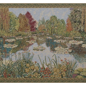 Parc De Monet European Wall Tapestry Hangings - Water Lilies Floral ...