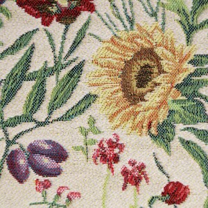 Fleurs Des Champs Jacquard Woven Belgian Tapestry Cushion 18x18 Inch ...