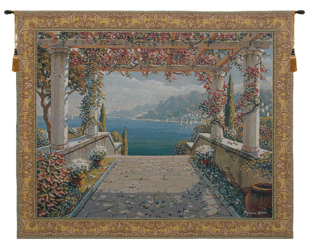 Amalfi Arbor European Wall Tapestry Floral Wall Décor Art - Etsy