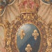 Medieval French Tapestry: Armoiries Red Floral Jacquard Wall Art ...