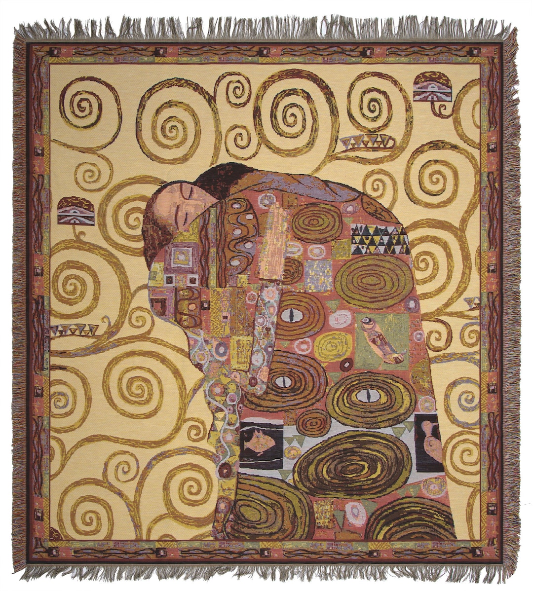 Gustav Klimt Accomplishment Tapestry Throw Blanket 58x58 Inch - Art ...