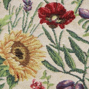 Fleurs Des Champs Jacquard Woven Belgian Tapestry Cushion 18x18 Inch ...