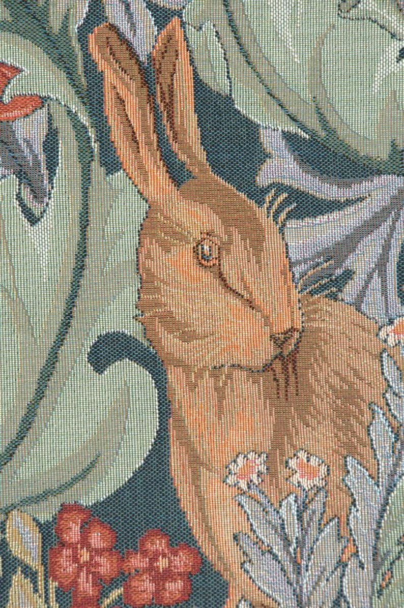 William Morris Rabbit Tapestry Pillow Cover: Jacquard Woven Cotton ...