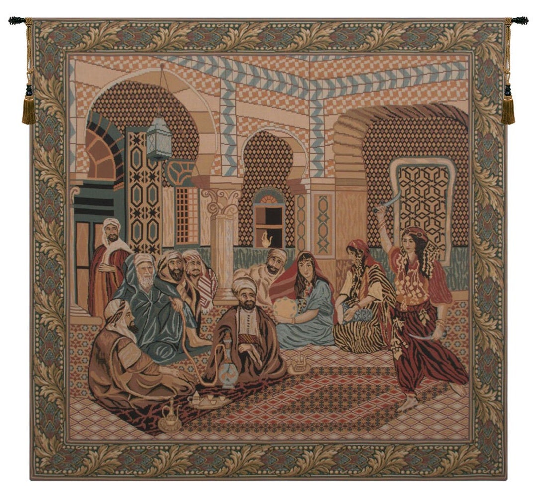 Musical European Wall Tapestry Belgian Artwork Wall Decor, Jacquard ...